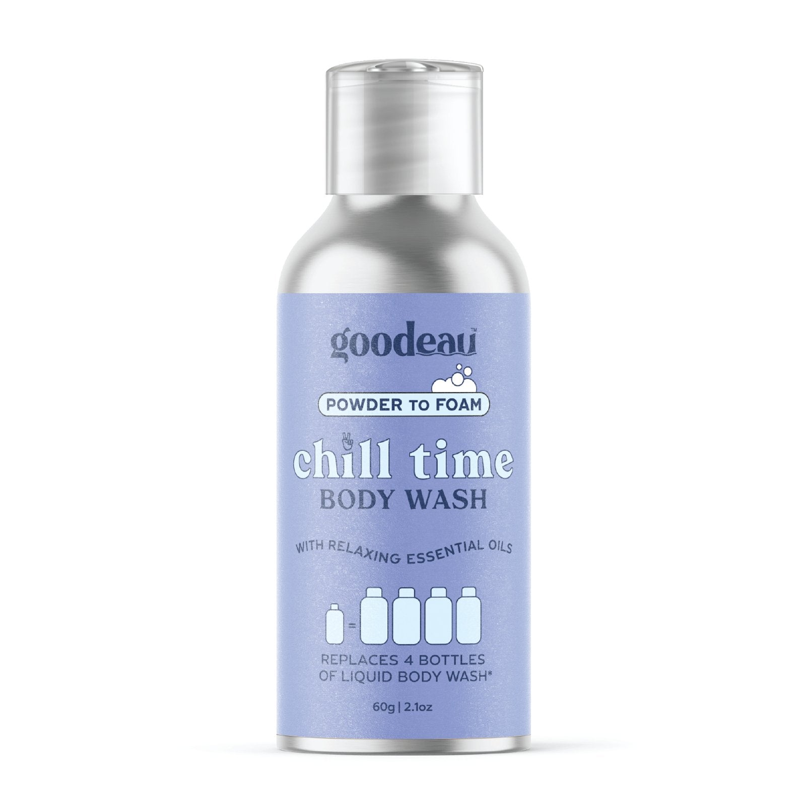 Goodeau Chill Time Body Wash 〰️ Powder-to-Foam Concentrate